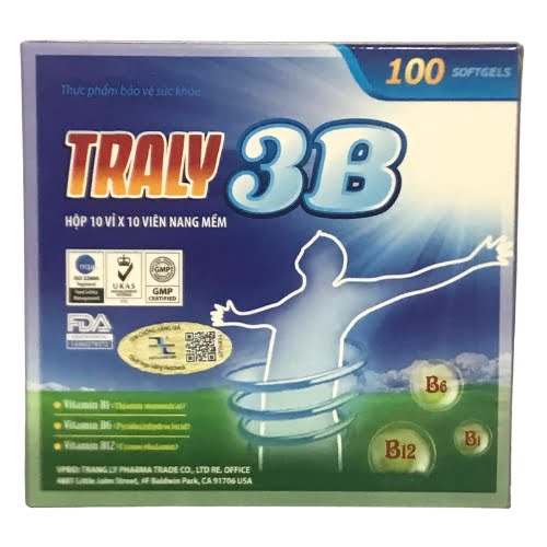 Traly 3B bổ sung vitamin nhóm B, tăng cường sức khỏe hộp 100 viên