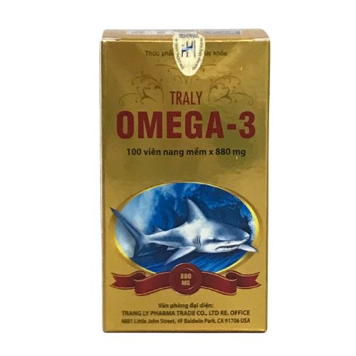 Traly Omega 3 hỗ trợ giảm cholesterol, mắt sáng lọ 100 viên